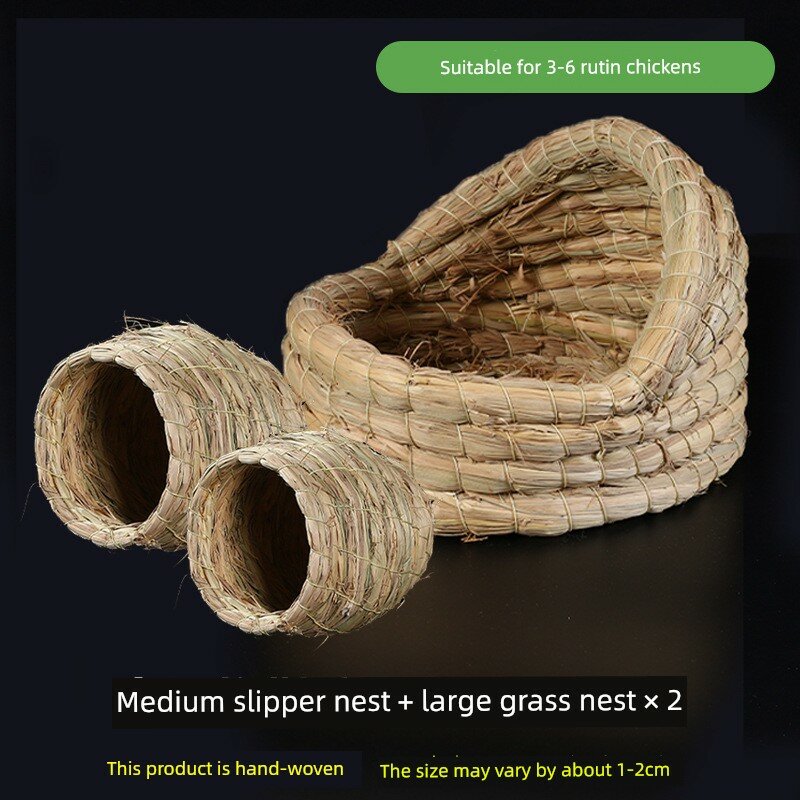 Специальное гнездо из травы для перепелов, куриное гнездо, гнездо для откладывания яиц перепелов, птичье гнездо, теплое