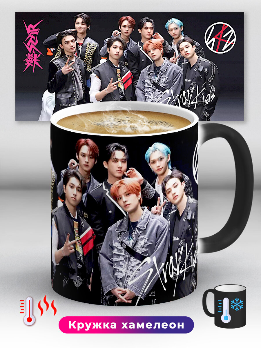 Кружка хамелеон Stray Kids Стрей Кидс ROCK-STAR K-POP К-ПОП