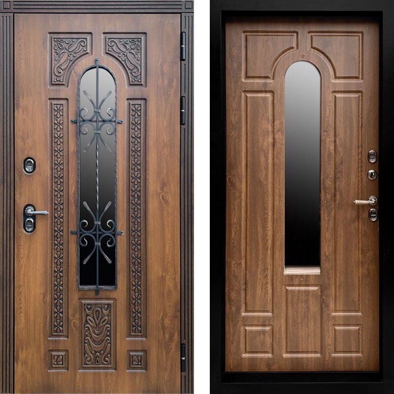 Входная дверь металлическая ВДК Лацио Винорит Орех 860x2050 Левое