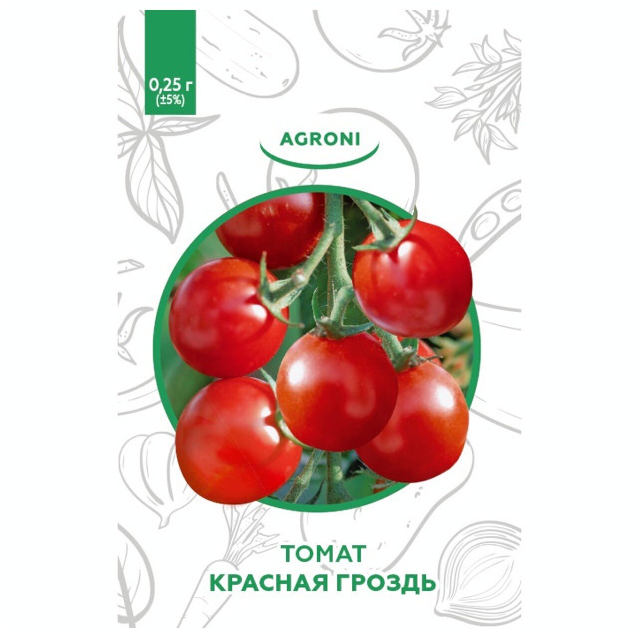Семена томат Красная гроздь агрони 0,25г XS, для дачи, сада, огорода и на рассаду
