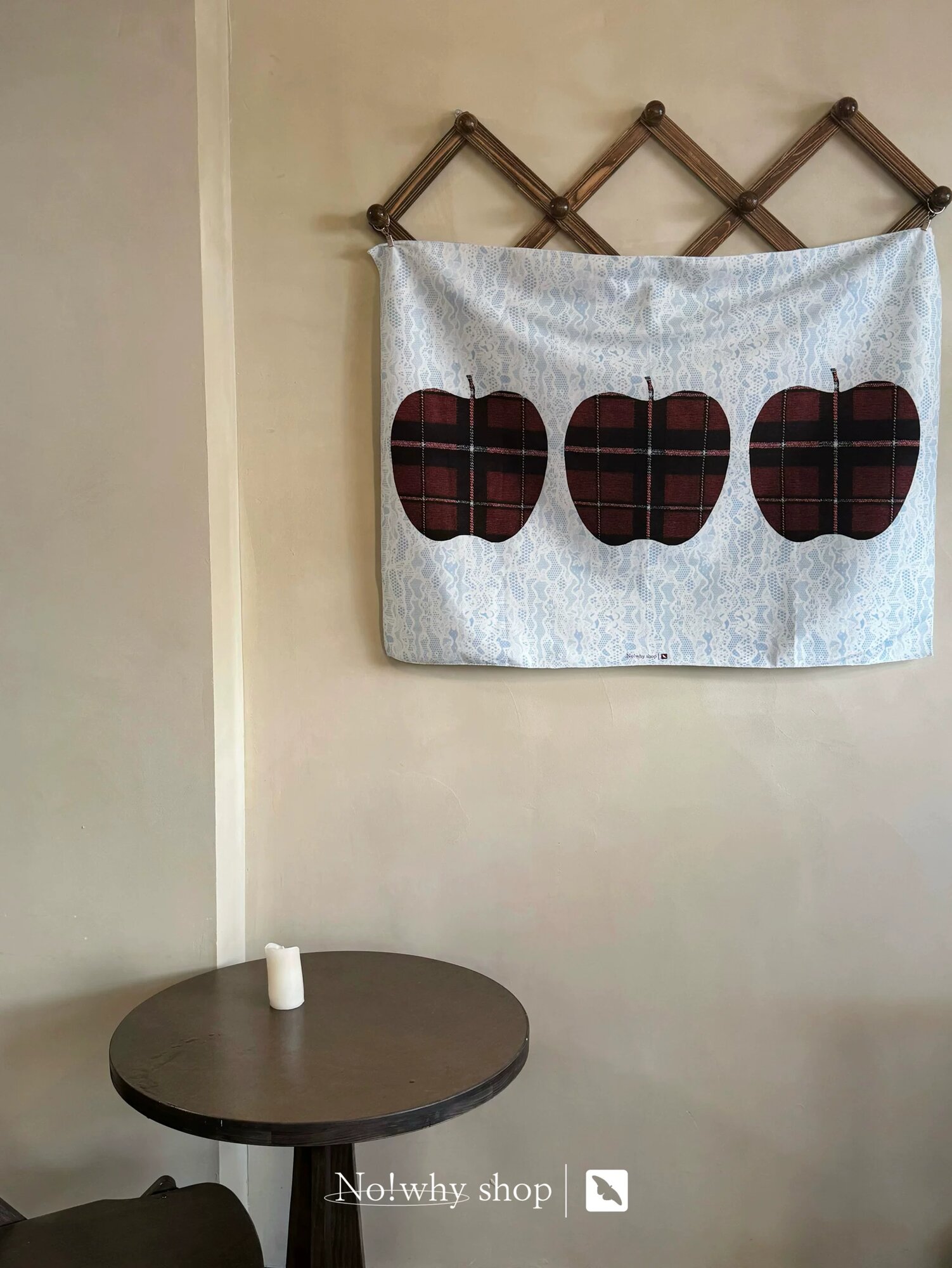 Нет! Зачем покупать·? Оригинальная, расписанная вручную тканевая панно-обои "Nowhy·home· для декора спальни и стен·