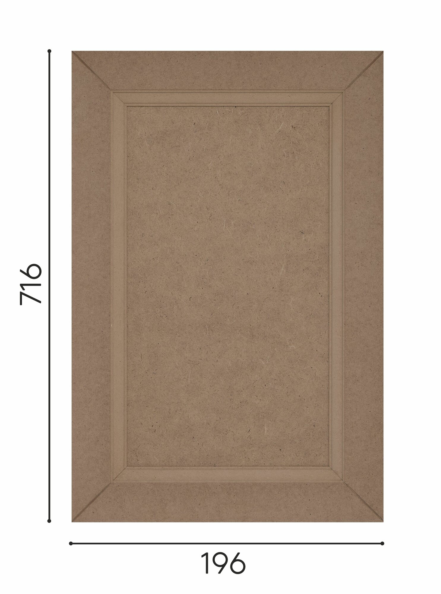 Фасад мебельный МДФ под покраску глухой