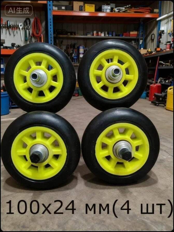 Эксклюзивные лыжероллерные колеса 100x24 мм, полиуретановый комплект