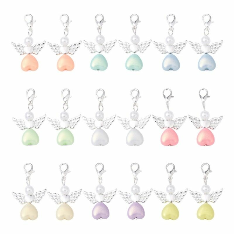 50 шт, подвеска в форме крыльев ангела сердца (смешанный цвет)