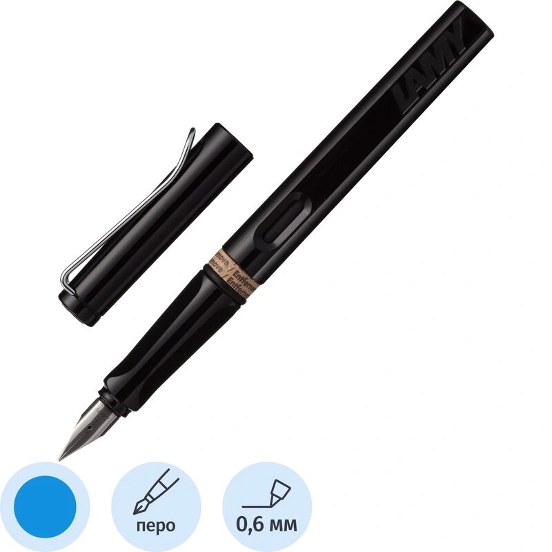 Ручка перьевая LAMY 019 safari, Черный, F, 4000232