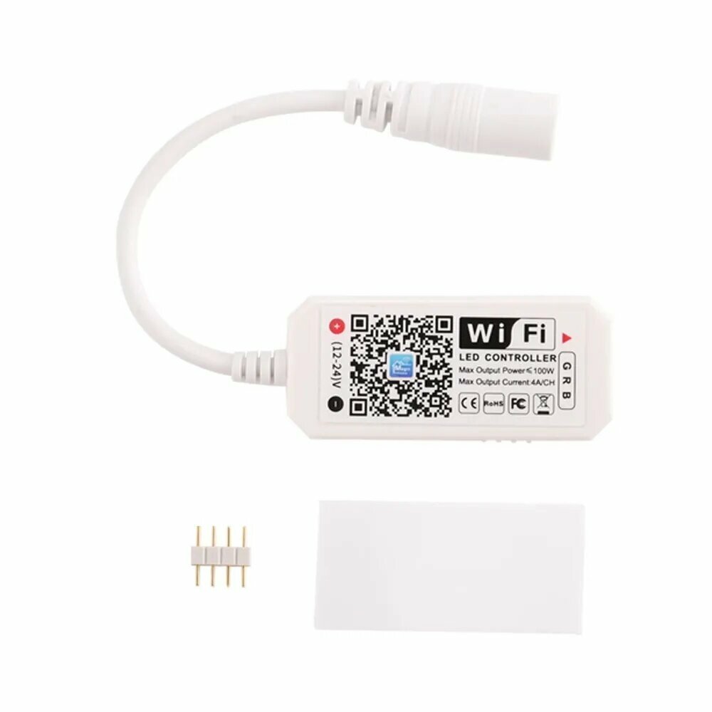 Управление голосом со светодиодной подсветкой RGB Работа с и Home, беспроводной смарт-контроллер WIFI бесплатным приложением через IOS или Android