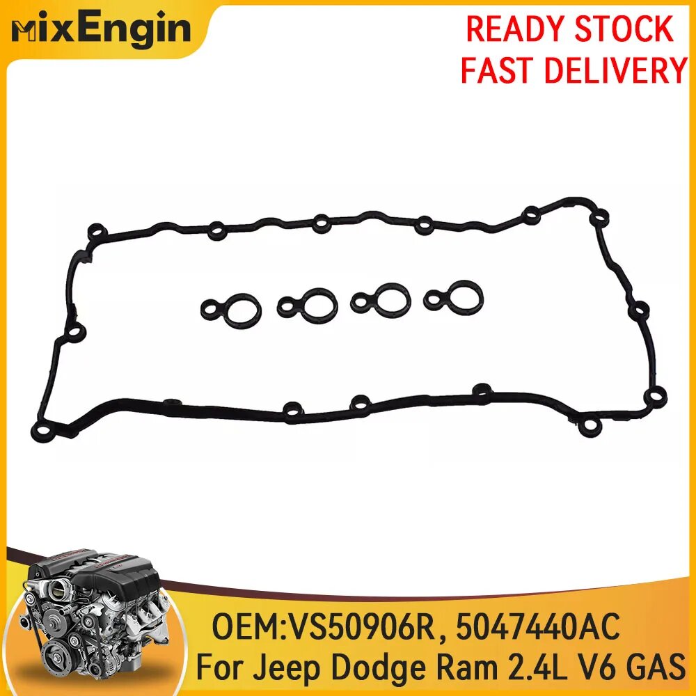 Комплект прокладок крышки клапана двигателя, подходит для Chrysler 200 Jeep Cherokee Dodge Ram EDD ED6 ED8 2.4L L4 GAS 2013-2019 5047440AC