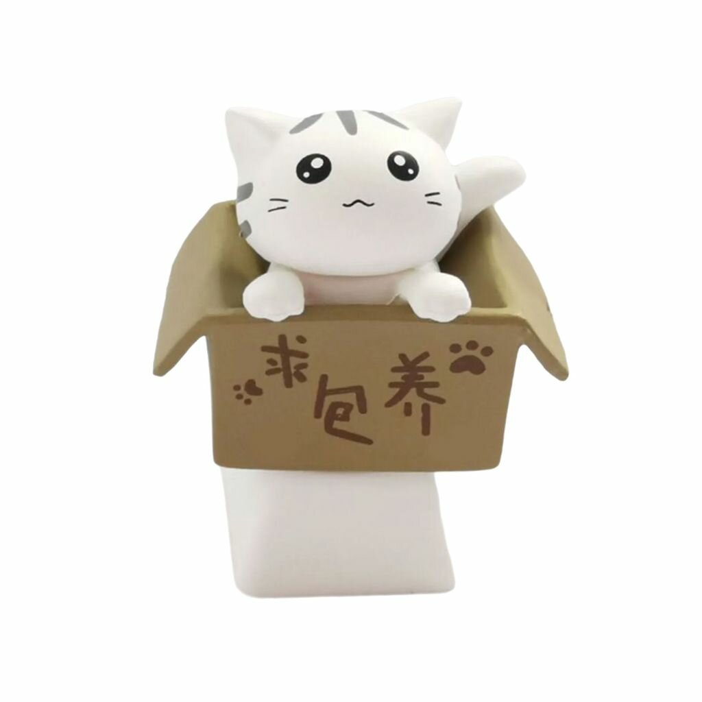 Кошачий брелок для домашней кошки-white cat