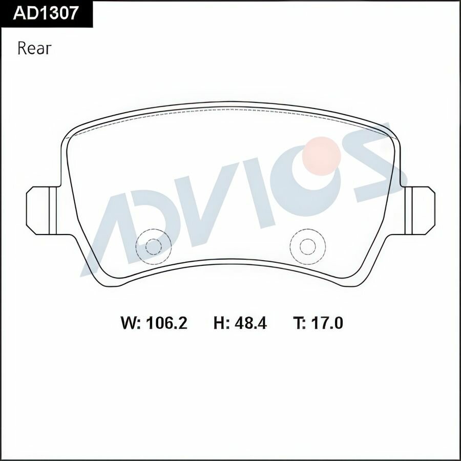 Колодки тормозные дисковые керамика задние, oem LR027129 арт AD1307
