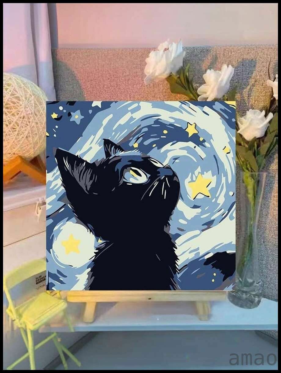 Цифровая картина, холст на подрамнике 20 х 20 см, творческий набор, подарок друзьям, близким и детям