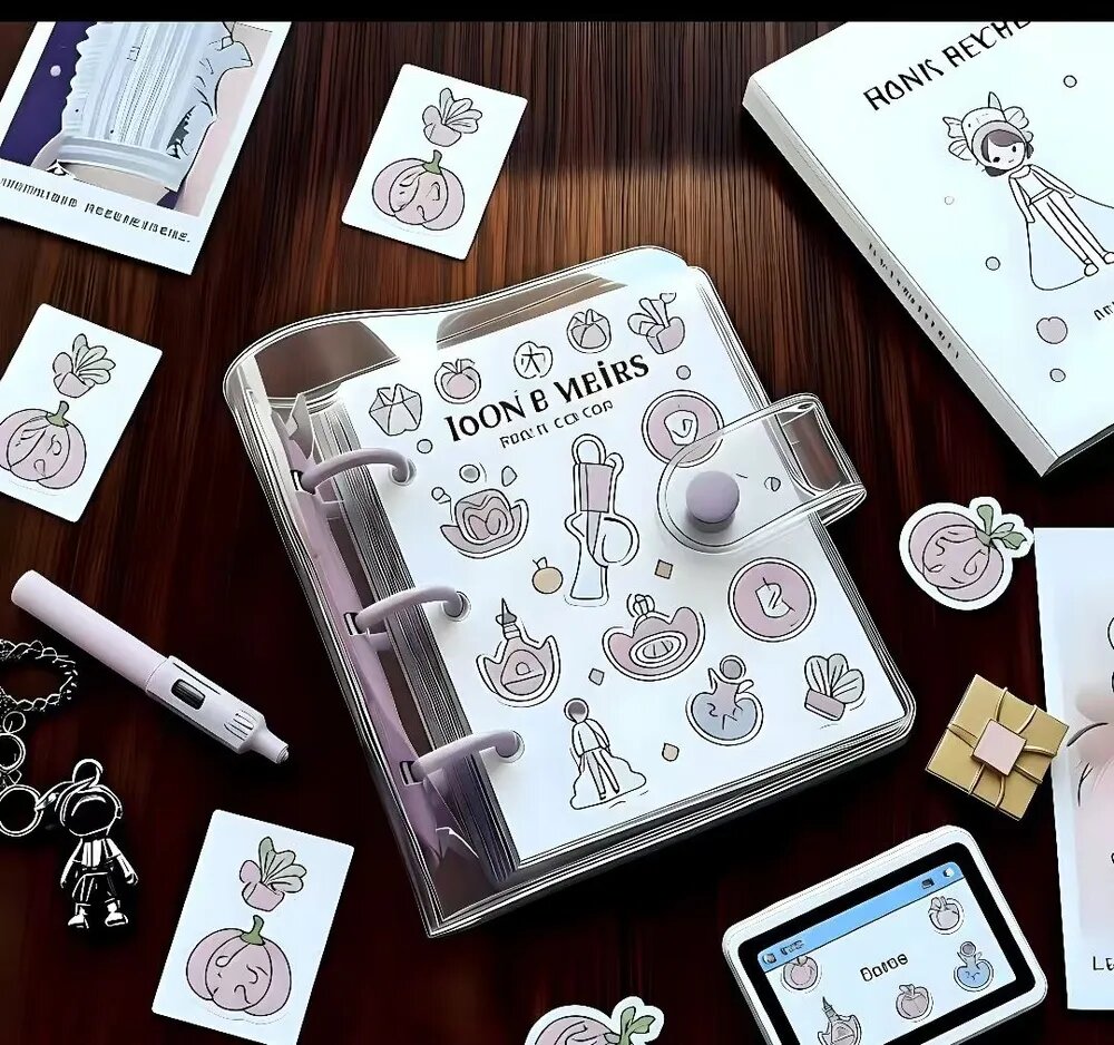 Мини биндер для карт kpop, альбом для коллекционных карточек Stray kids Стрей кидс, New jeans, BlackPink, (G)i-dle, размер 10.5х9 см