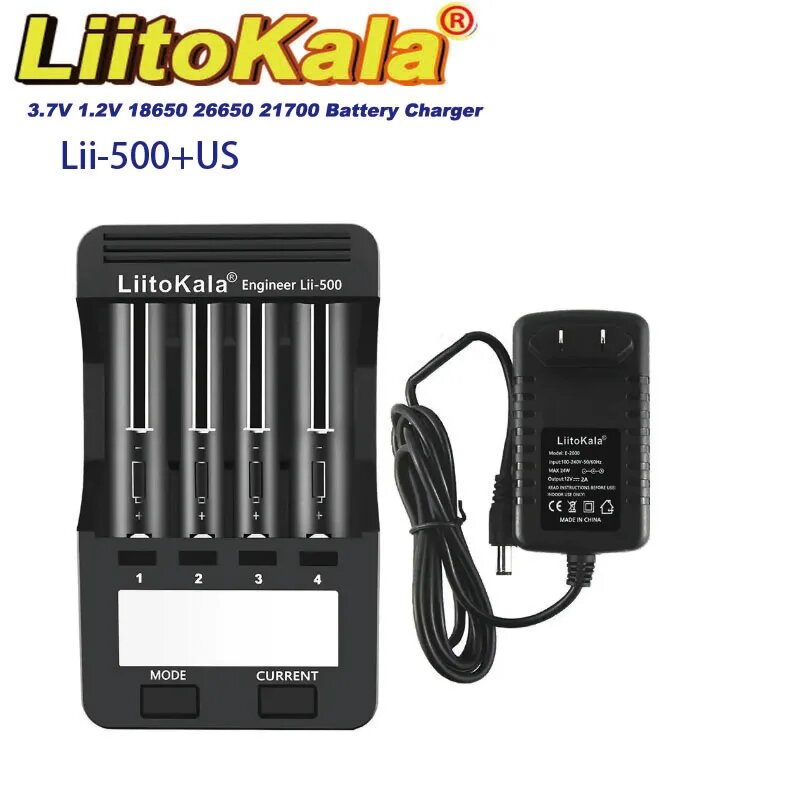 LiitoKala Lii-500+US зарядное для аккумуляторов 18650