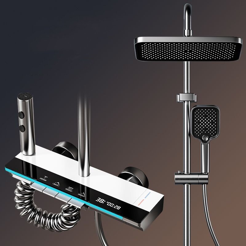 Душевая система и душевая стойка с тропическим душем с индикатором температуры смеситель для ванны и душа