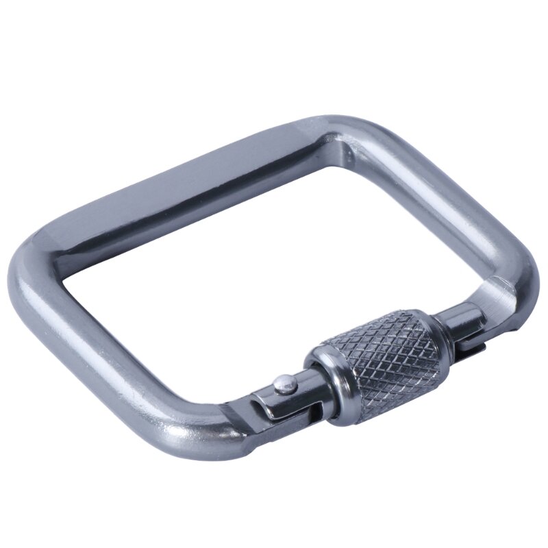 Квадратный Карабинный Крюк Походный Зажим с Винтовым Замком Из Алюминиевых Сплавов, Карабин, Пряжка Безопасности, Брелок, Карабинный Крюк