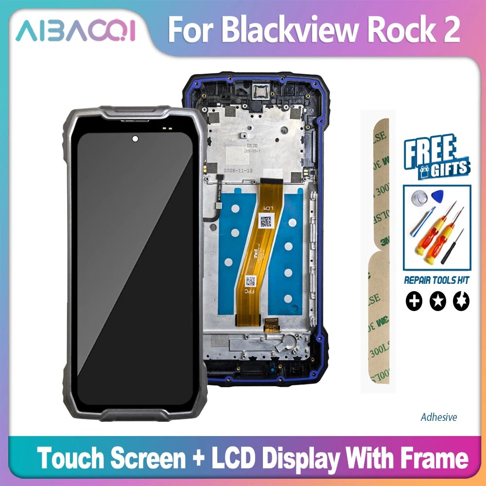 Совершенно новый сенсорный экран AiBaoQi + ЖК-дисплей + рамка в сборе, замена для For Rock 2