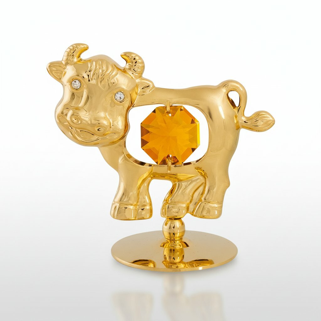 Фигурка на подставке Бык с цв. кр. AR-66/2 Crystal Temptations США Металл, кристалл