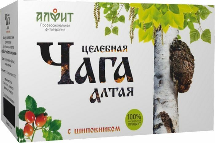 Фиточай Алфит чага алтая с шиповником, 20 пакетиков