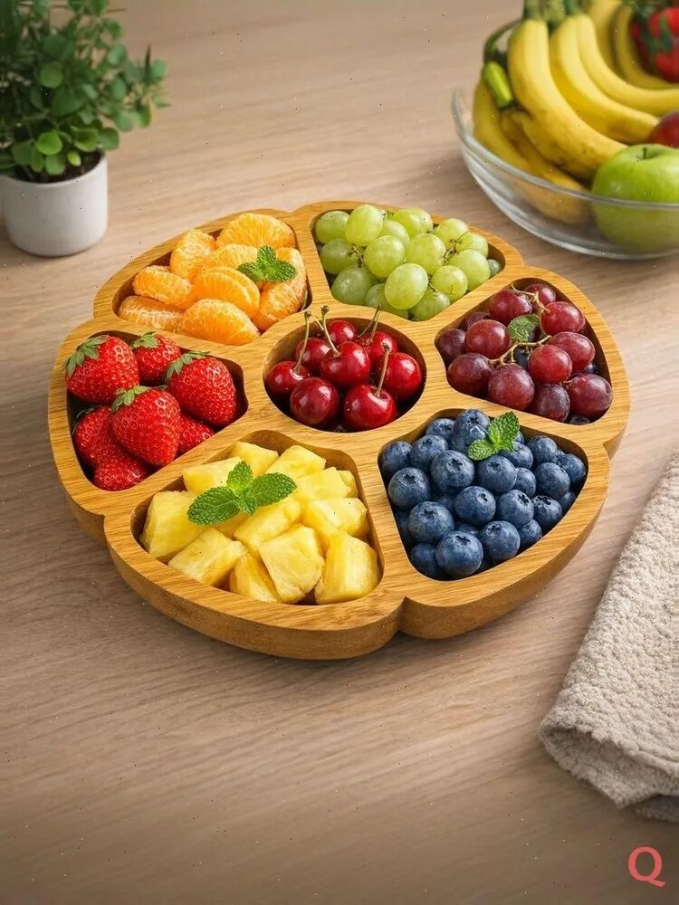 Менажница "Изделия из бамбука", диаметр 26 см, 1 шт