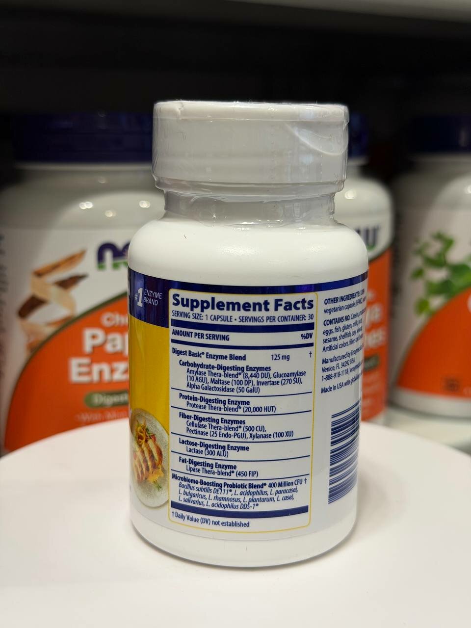 Enzymedica Digest Basic + Probiotics ферменты и пробиотики для пищеварения и поддержки микрофлоры кишечника 30 капсул — фото 1
