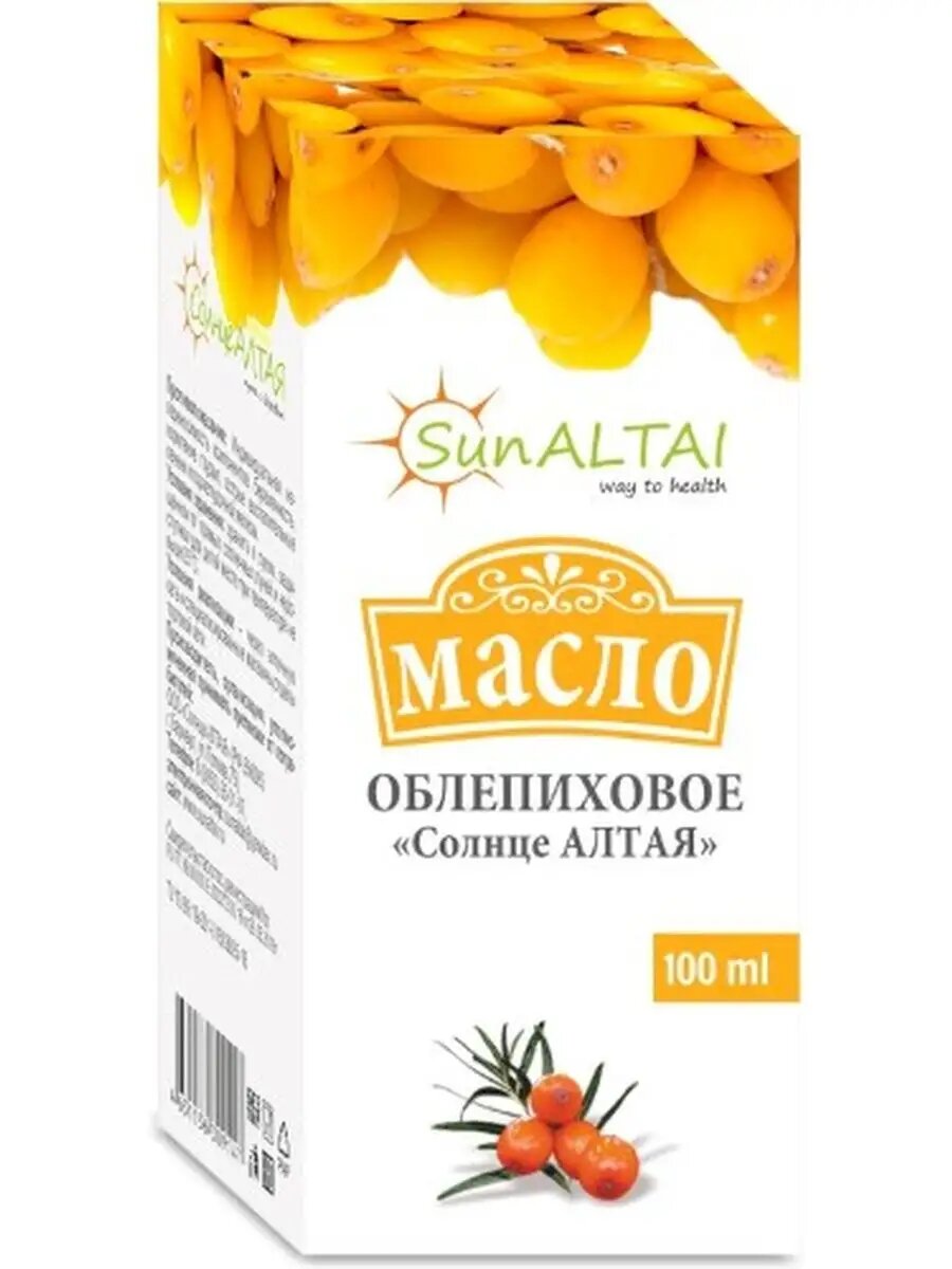 Облепиховое масло солнце алтая 100 мл флакон