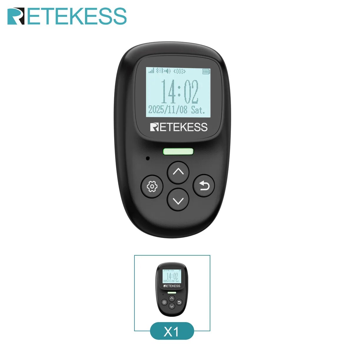 RETekess TD037/TD114, вызов официантов, черный, 1 приемник