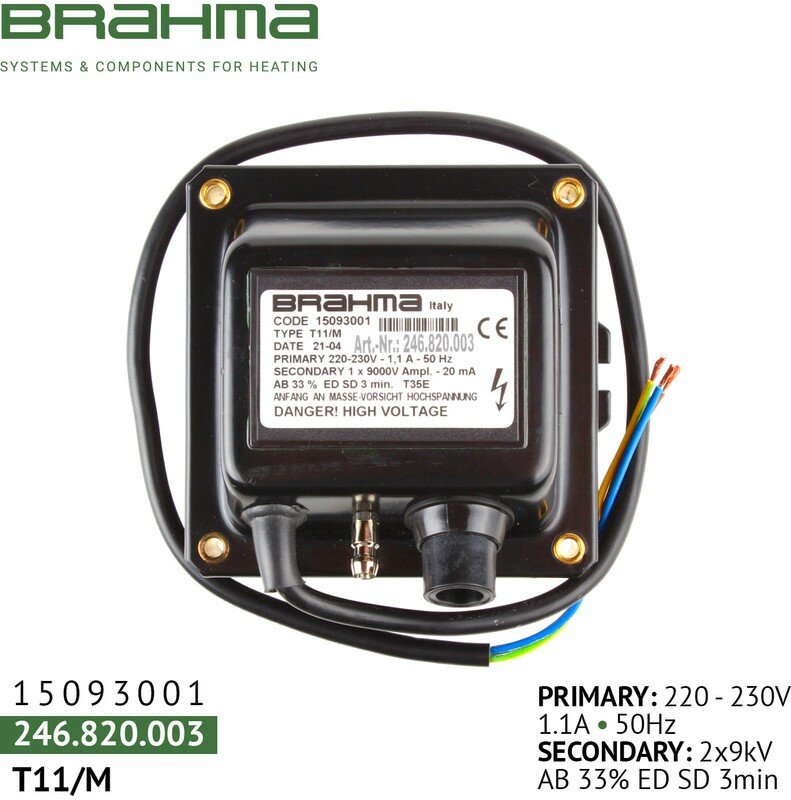 Трансформатор розжига Brahma T11/M 15093001