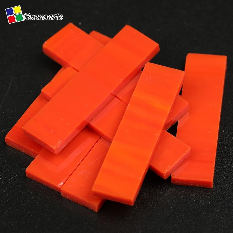 Витражное стекло для мозаики Буеноде Оранжевый, SF52a