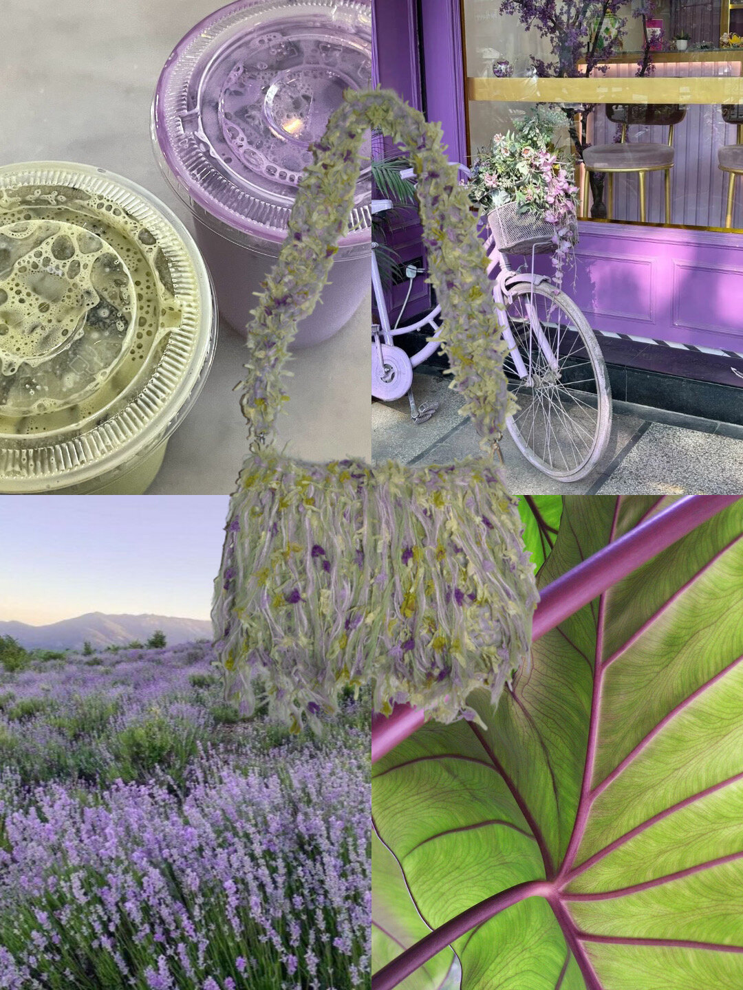 Сумка багет  "травка", anitochka.shop, Lavender