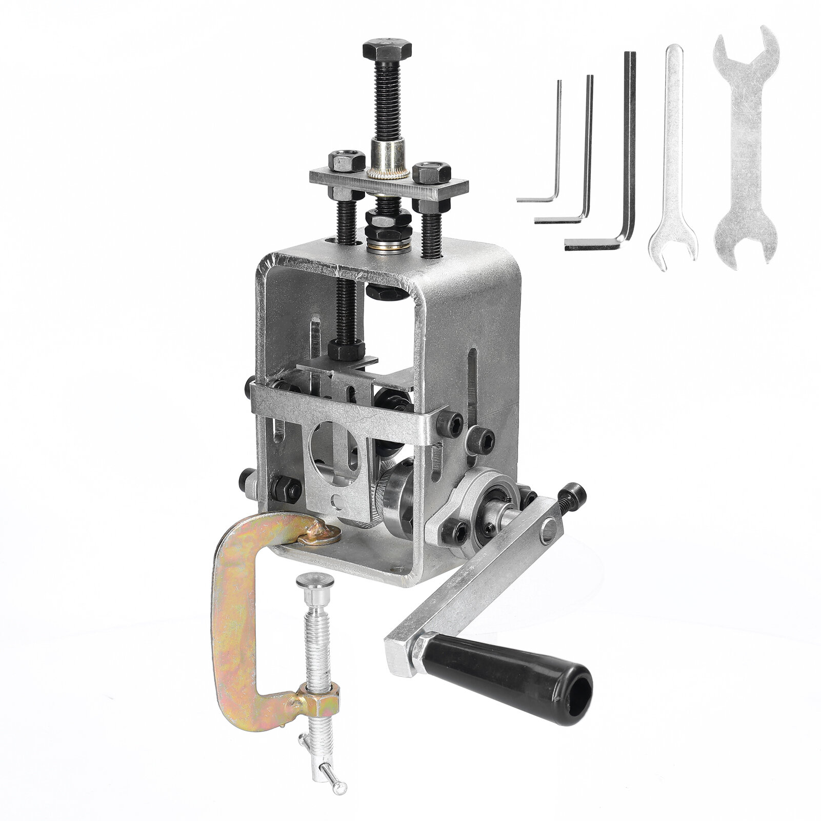 Маленький ручной электрический бытовой инструмент для снятия изоляции с проводов, ручной машина для очистки медных кабелей с ручным приводом, используемая с ручным электродрелем, для проводов 2-24мм, материал металл, размер изделия 205*125*60мм, вес