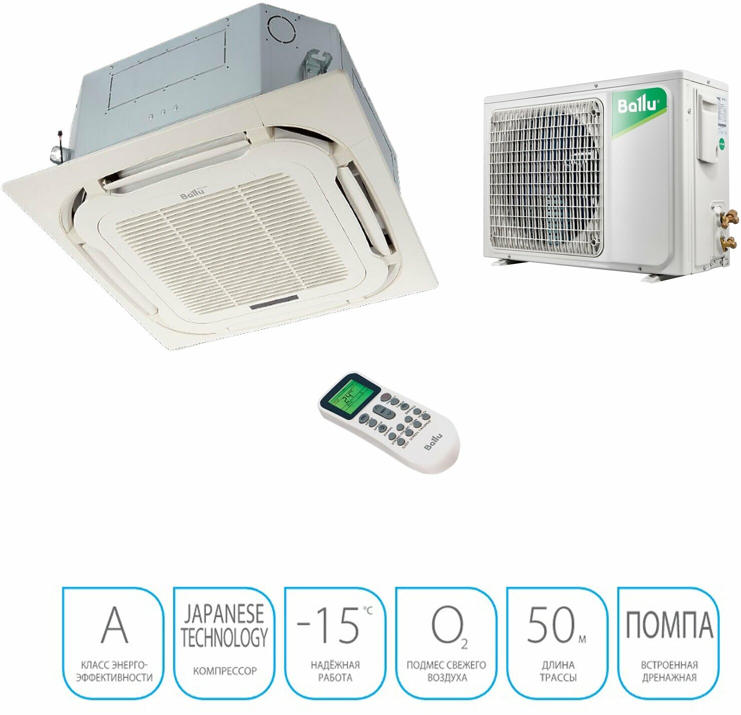 Сплит-система кассетного типа Ballu Machine BLC_C-36HN1_21Y (комплект)