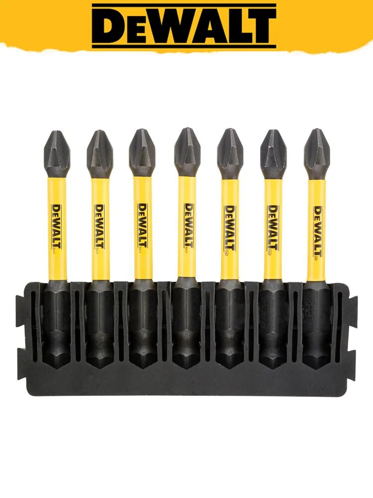Набор бит DEWALT DT70817 FLEXTORQ, PH2, ударные 7 штук с держателем бит