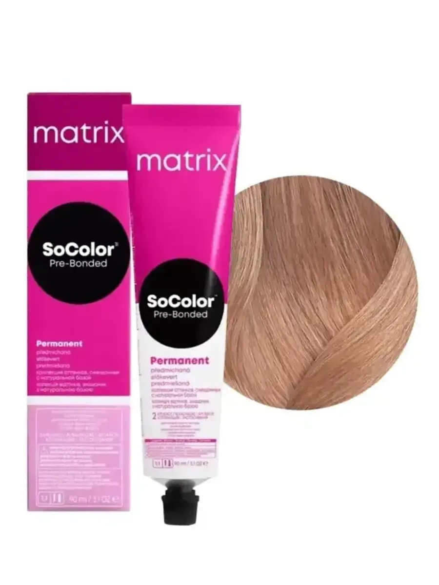 Краска для волос Matrix Coloring Hair SoColor Pre-Bonded, Перманентная краска для волос с бондером, 9M (9.8)