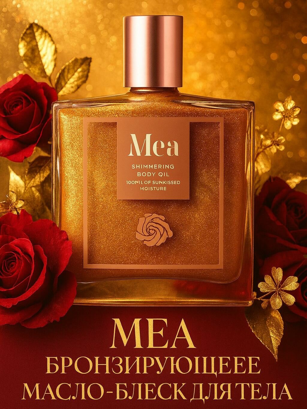 МЕА Бронзирующее масло-блеск для тела, 100 мл