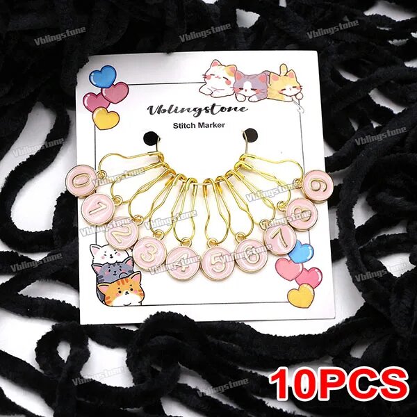 Металлические булавки с номером для вязания 10 шт. 4