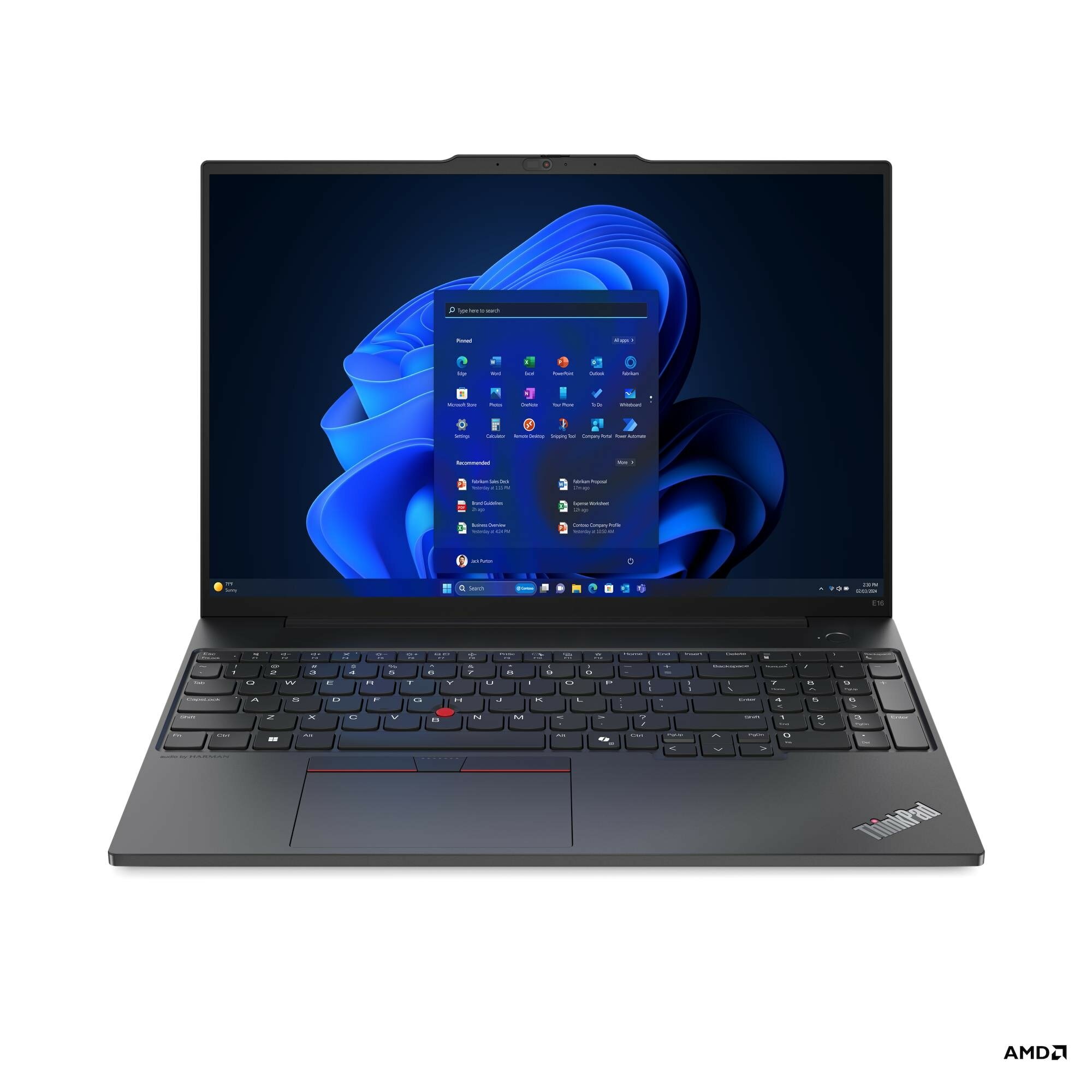 Ноутбук Lenovo ThinkPad E16 Gen 2 AMD Ryzen 7 7735HS, 16ГБ, 512 ГБ, AMD Radeon 680M, 16" 1920x1200 60Гц IPS, noOS (21M5S09E00)