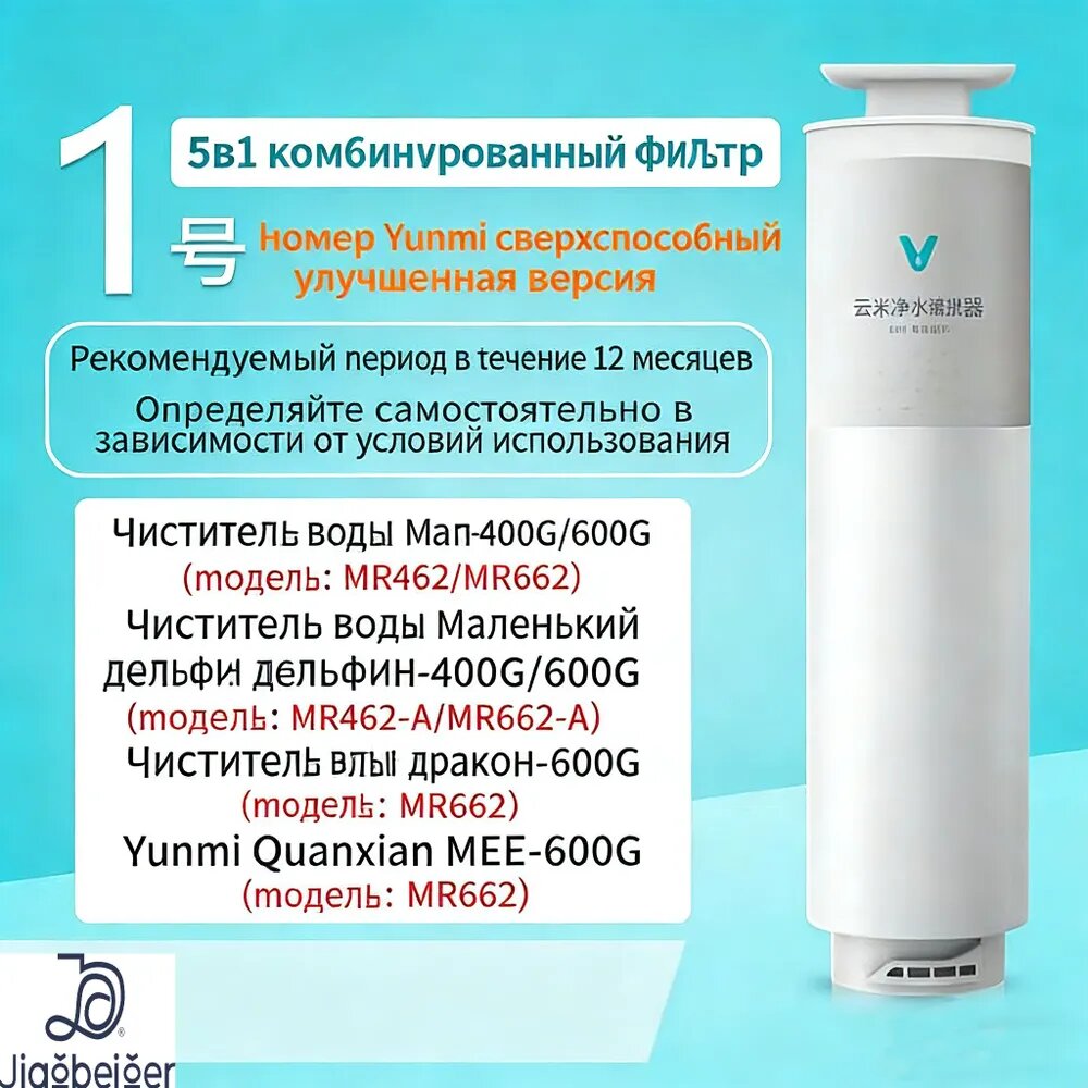 Фильтр очистителя VIOMI 5-в-1 для очистки воды под мойкой, для жесткой и холодной воды, 1 картридж