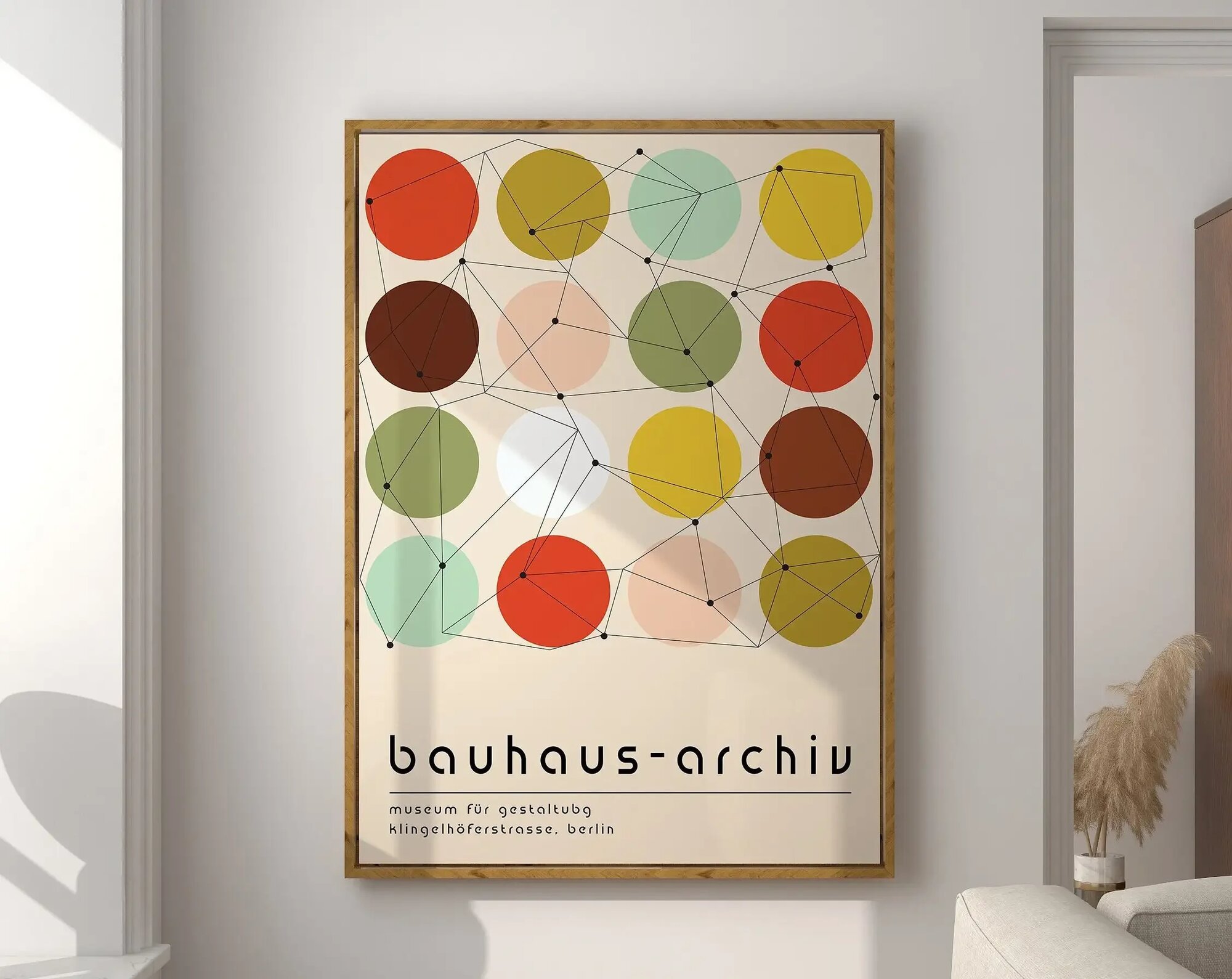 Абстрактная картина Bauhaus 40x60см, цвет 51
