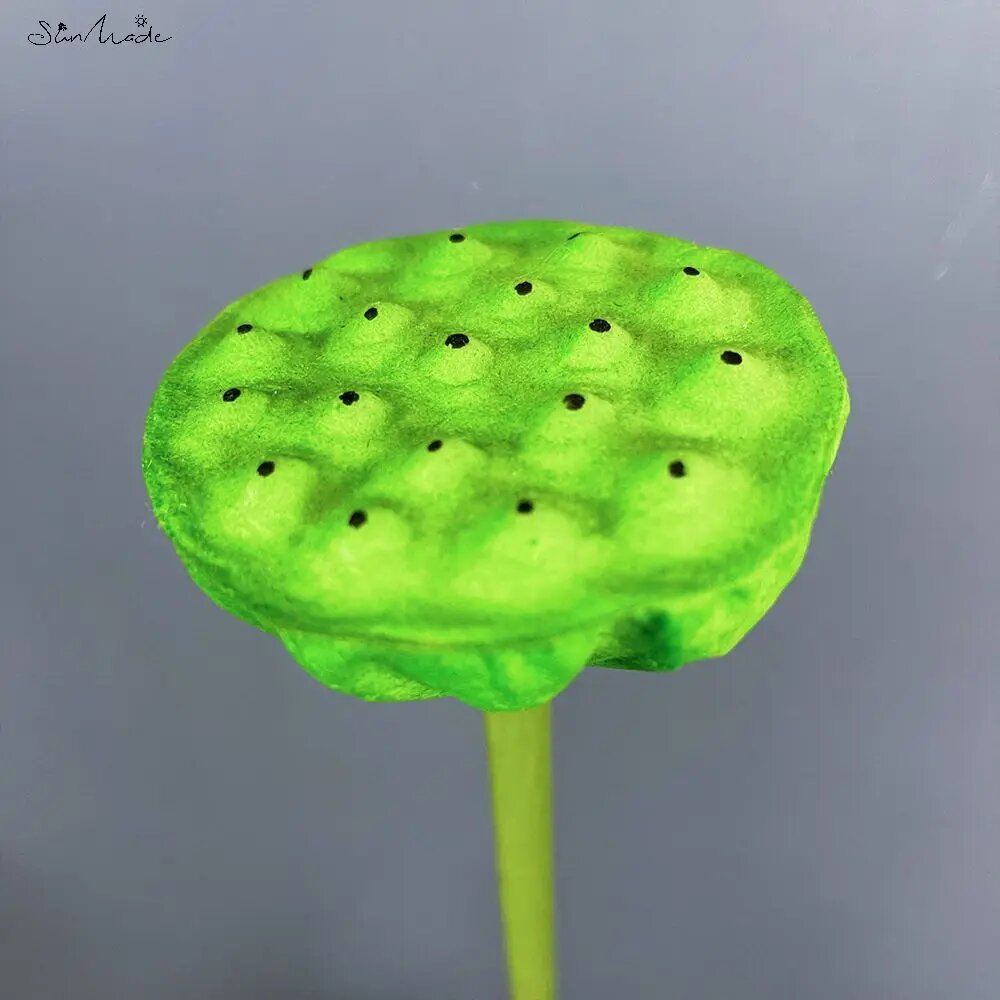 SunMade искусственный шелковый цветок лотоса Зеленый, Seedpod B