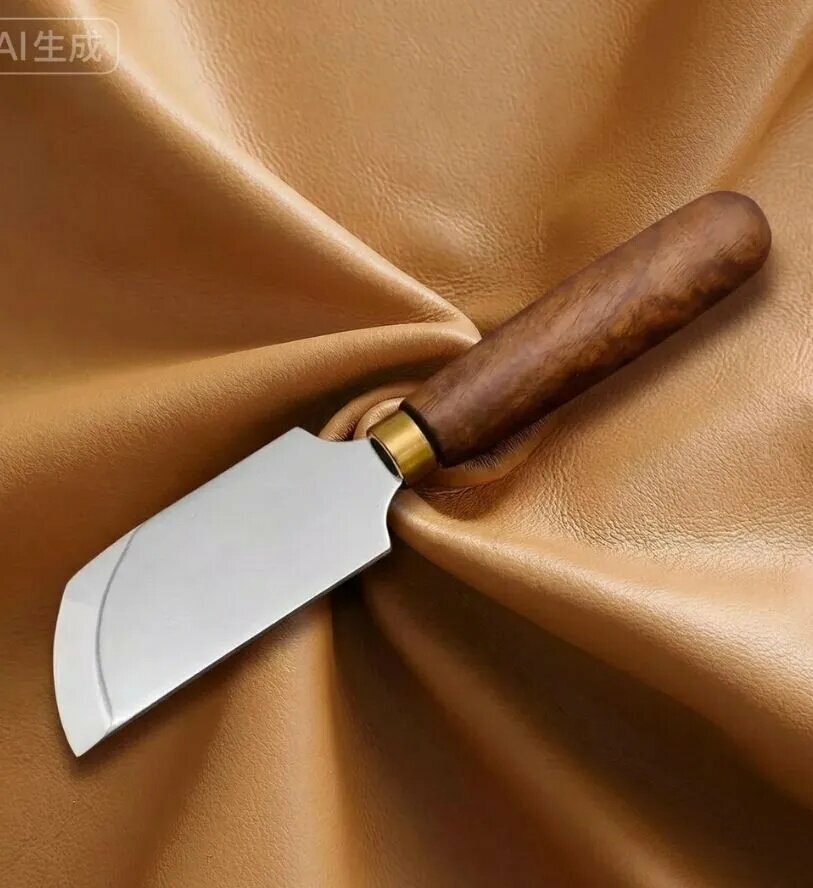 Шорный нож для кожи косой