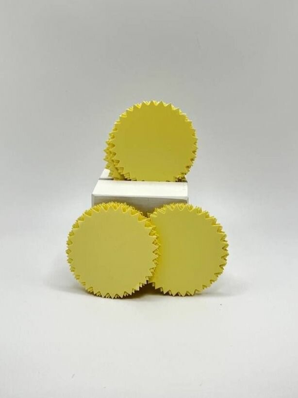 Звездочка нотариальная (конгривка) для заверения документов, жёлтая, 100 шт