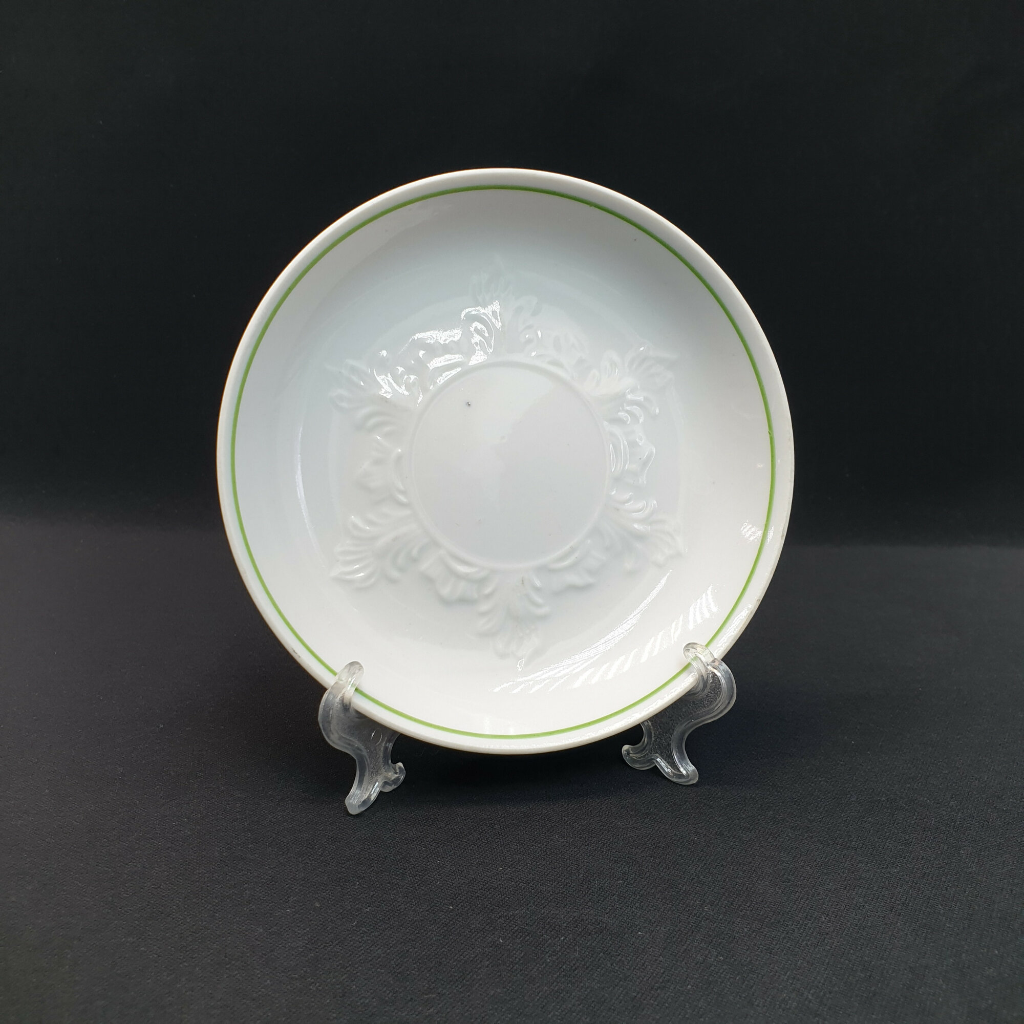 Винтажное блюдце Вербилки, фарфор 14 см, СССР