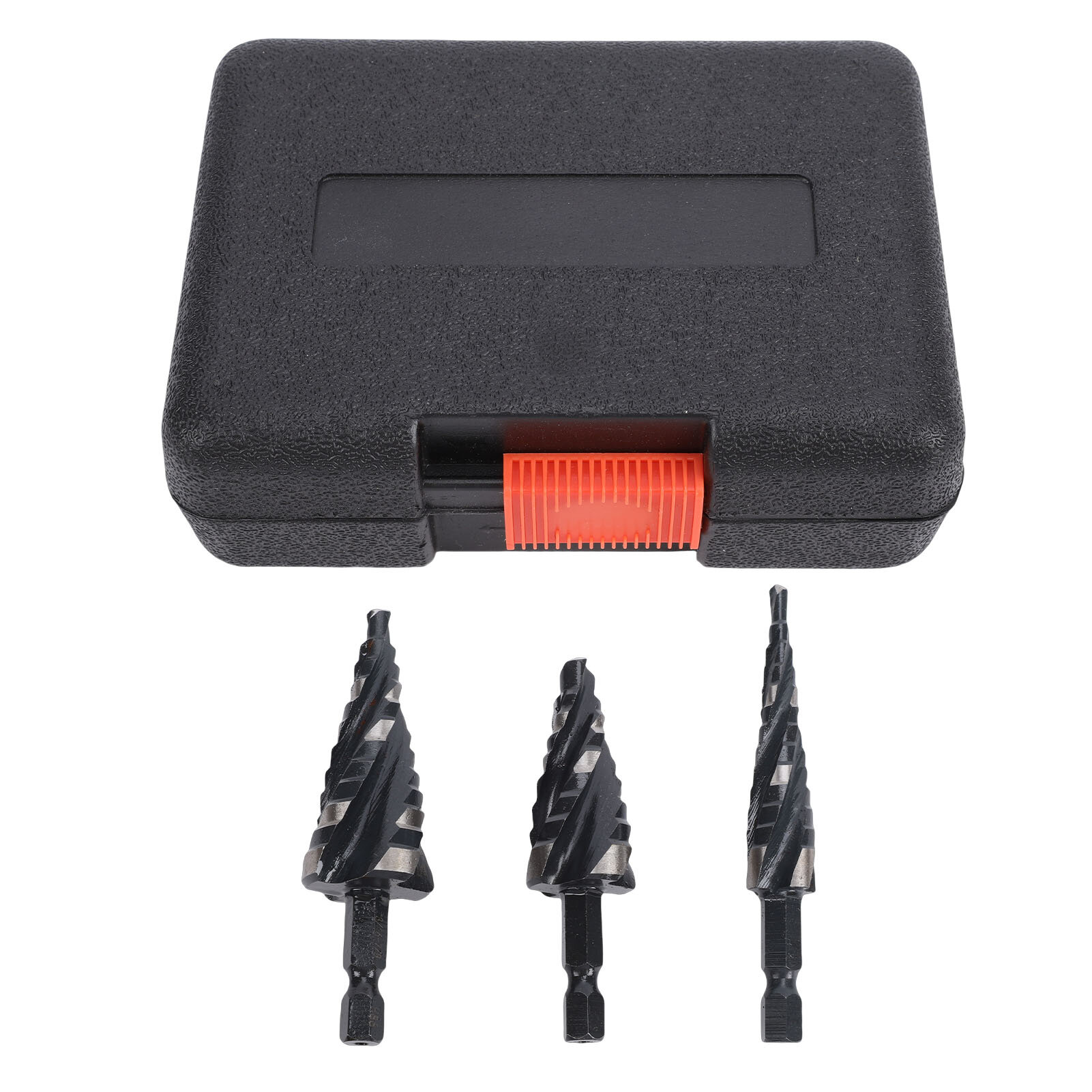 Набор спиральных ступенчатых сверл из 3 шт, высокоскоростной стальной шестигранный хвостовик, 4 фрезы для металла, алюминия, дерева, пластика 1/8-1/2 1/4-3/4 3/16-7/8 дюймов