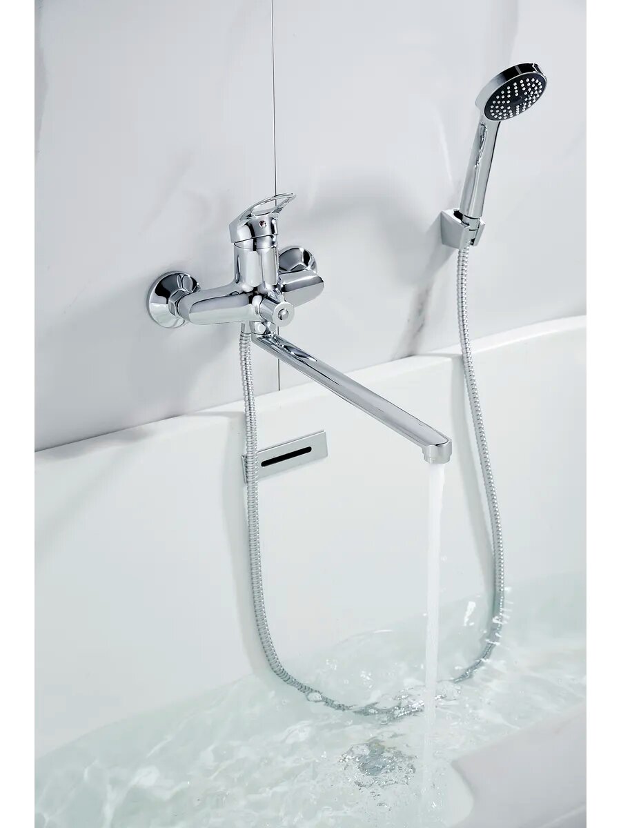 Смеситель для ванны хром, одноручковый