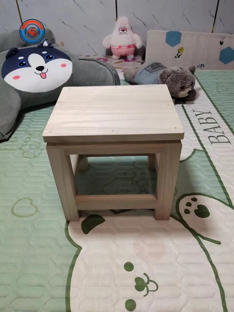 Табурет деревянный квадратный для дачи 1 шт. Береза 30x30x25 см — фото 1