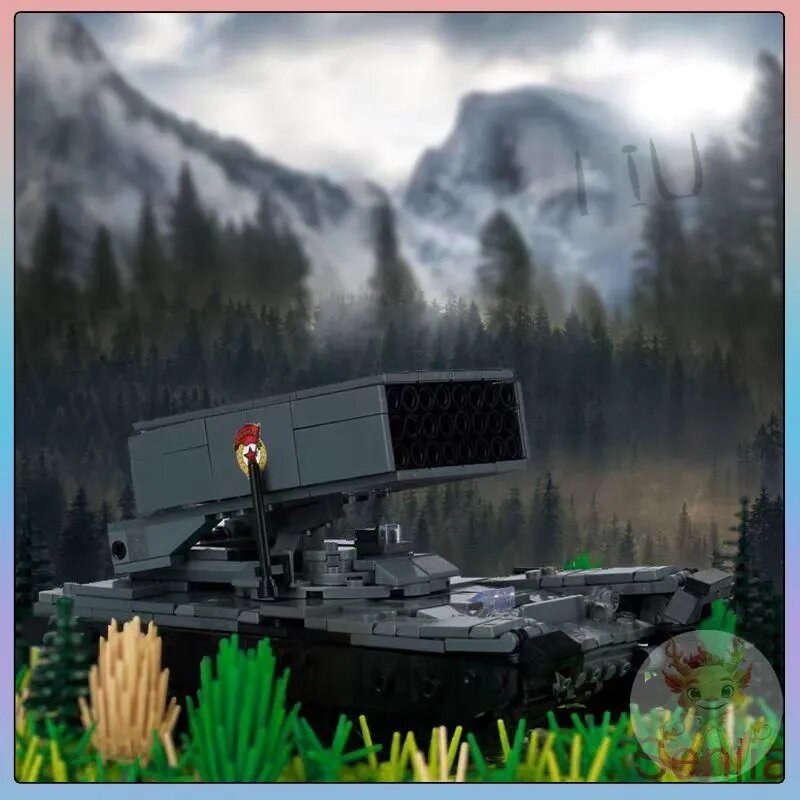 Россия TOS1A Тяжелый ракетный танк TOS-1A “Санберн” из мелких частиц (699 шт) — фото 1