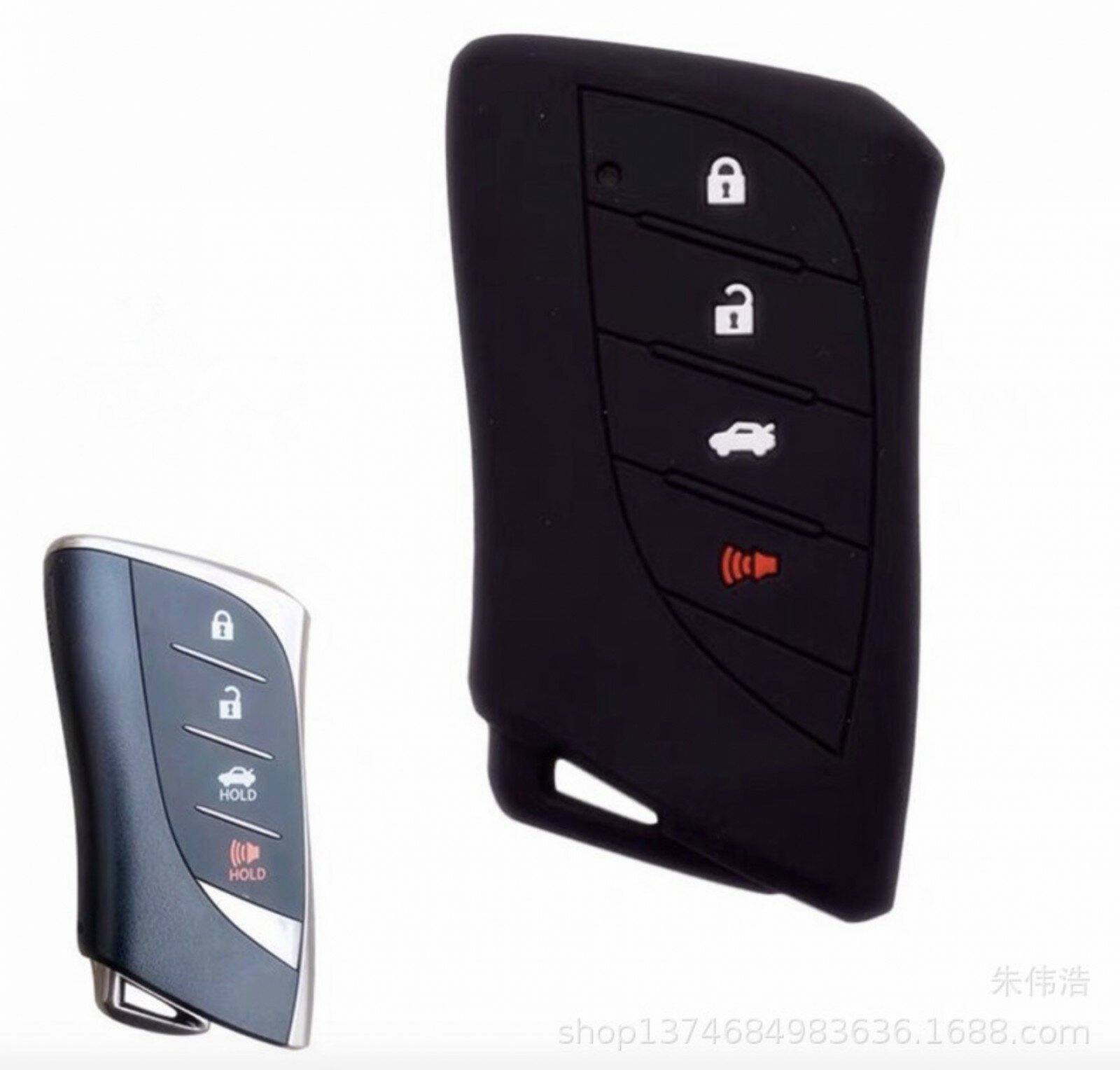 Силиконовый чехол MyPads для нового автомобильного ключа LEXUS NX RX ES UX GX LX LC черный