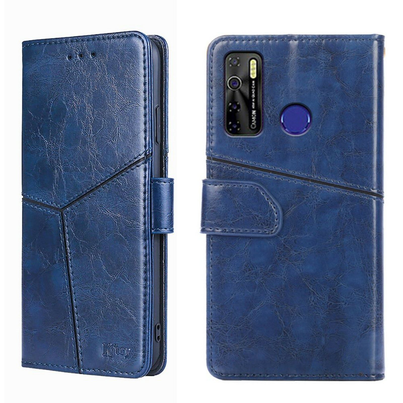 Чехол-книжка MyPads для Tecno Camon 15 / 15 Air с магнитной застежкой и функцией подставки, сапфир