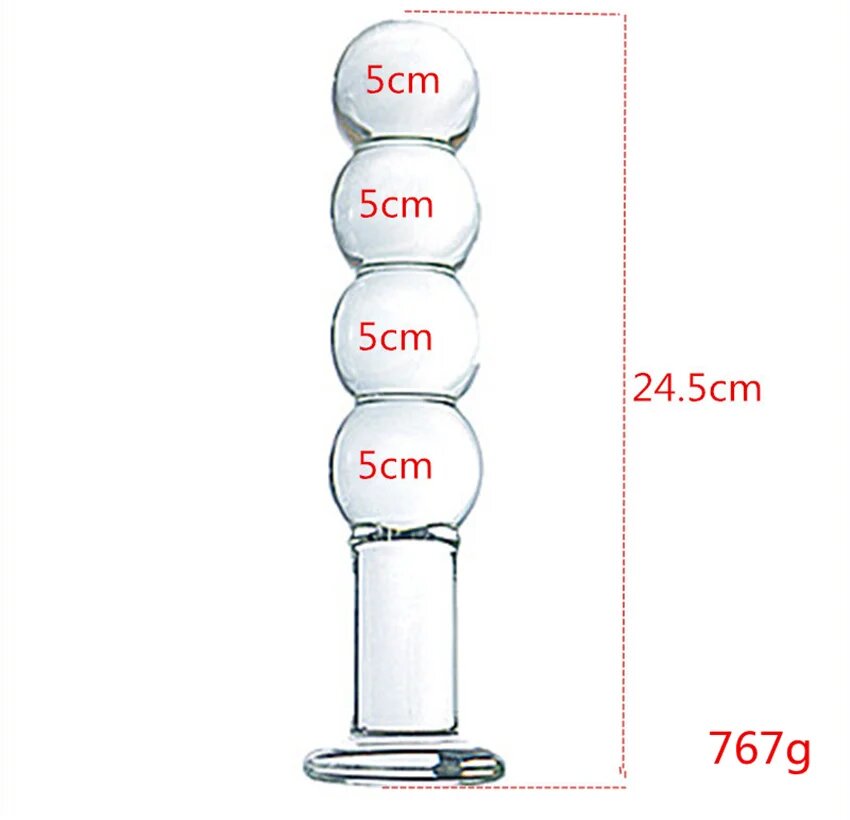 Хрустальный фаллоимитатор 50 мм, супер большие стеклянные анальные бусины, Анальная пробка, C
