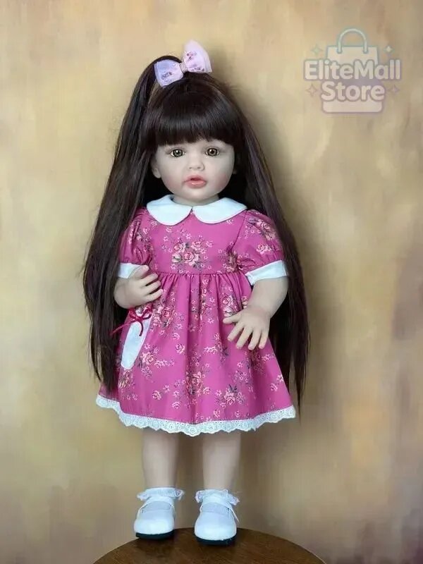 Кукла реборн для девочки интерактивная Reborn Dolls 55 см детская игрушка с аксессуарами и одеждой, реалистичная, коллекционная