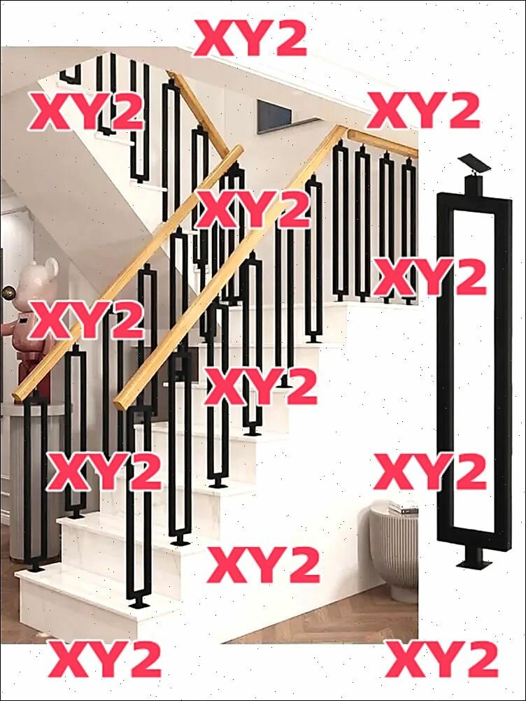 Современные золото кованые перила для лестниц и балконов, 85/95cm, ограждения для террас, лофтов и крыльца, 1 шт